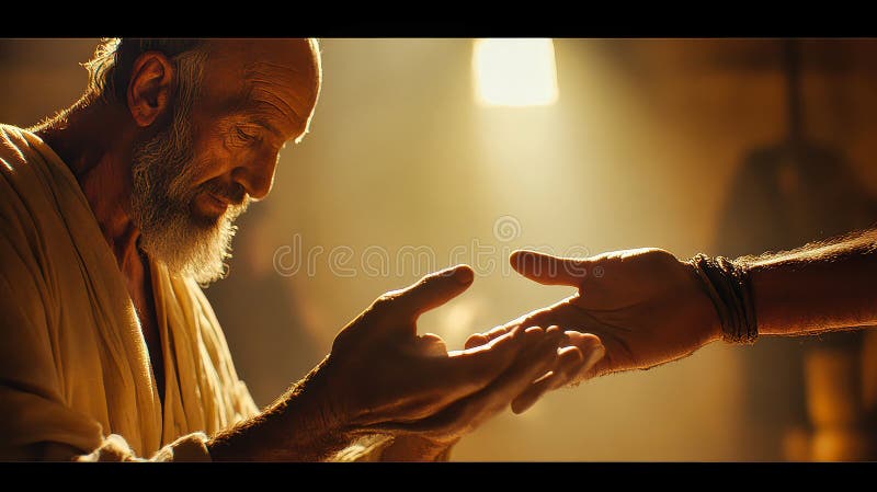 Hands Together in Unity Under Gentle Light during an Intimate Moment of ...