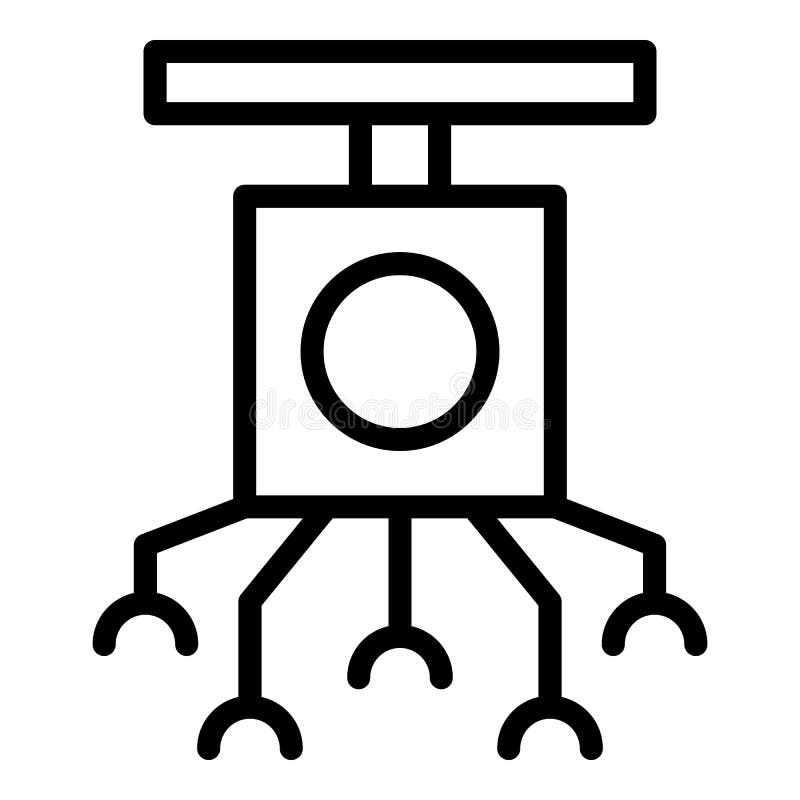 Hands Tool Robot Icon Outline Vector. Cute Bot Stock Illustration ...