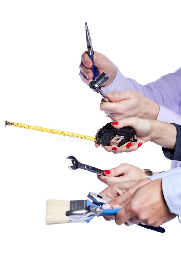 Hands with tools stock photo. Image of group, labor, industry - 18197736