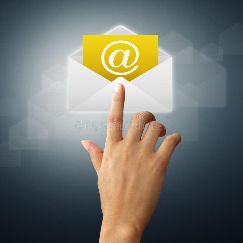 E-mail in hand stock image. Image of email, icon, holding - 561039