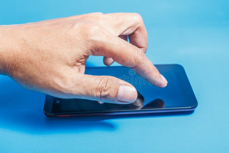 Hands touch screen stock image. Image of body, mobility - 101393029