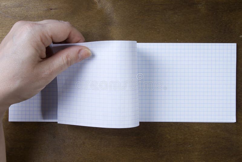 Hands Turn Pages of the Notebook Stock Photo - Image of guidance ...