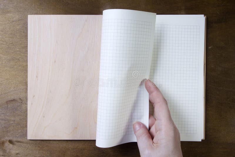 Hands Turn Pages of the Notebook Stock Photo - Image of flip, design ...