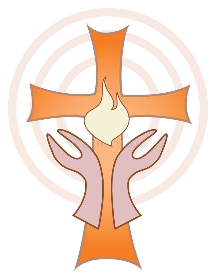 Cross of the Sun and Moon stock vector. Illustration of power - 689177