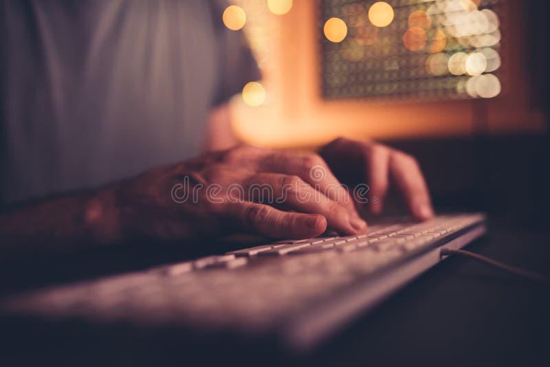 Hands Type Computer Keyboard Stock Photo - Image of modern, busy: 133722930