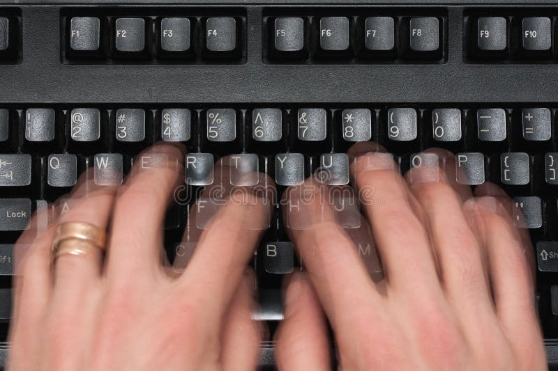 Hands typing stock image. Image of touch, quick, typing - 7686087