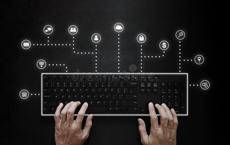 Hands Typing on Computer Keyboard with Application Programming ... Hands Typing on Computer Keyboard with Application Programming ...