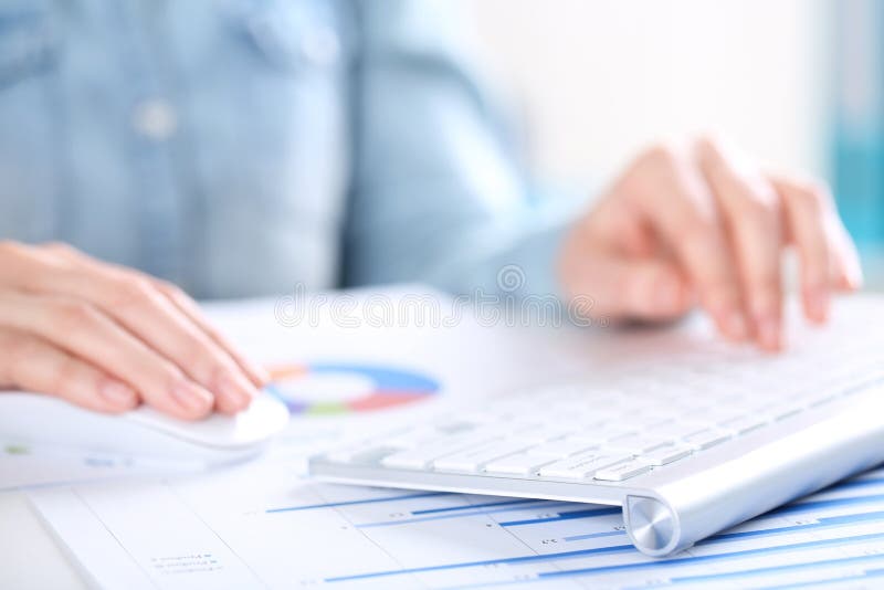 Hands Typing on Computer Keyboard Stock Photo - Image of diagram ...