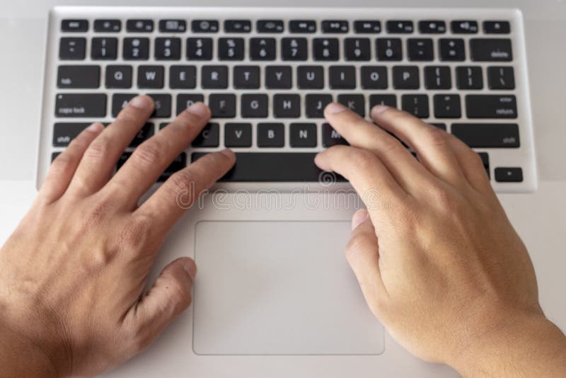 Hands Typing on Computer Keyboard Stock Image - Image of occupation ...