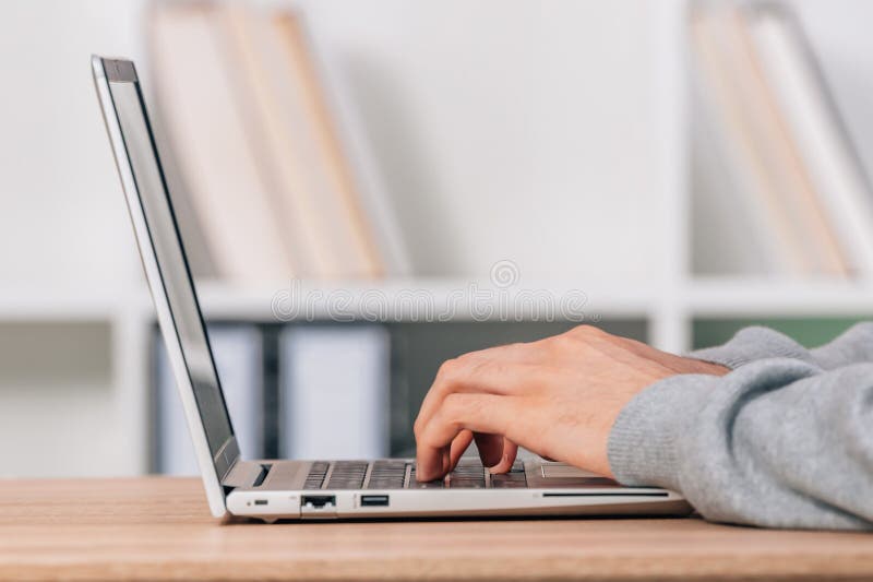 Hands Typing on Computer or Laptop Stock Photo - Image of finger ...