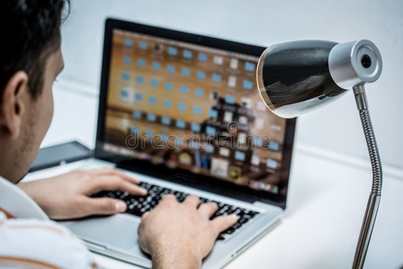Hands typing on computer stock photo. Image of chip, hardware - 86971146