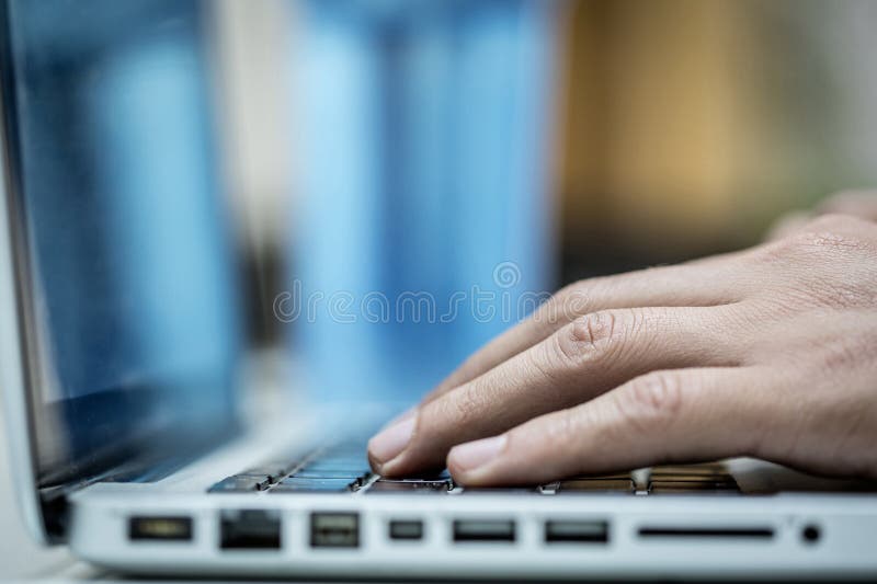 Hands Typing on Computer in an Office Stock Image - Image of circuit ...
