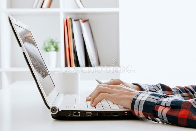 Hands Typing on the Computer Stock Photo - Image of business, female ...