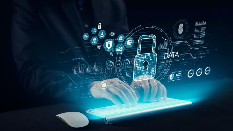 Digital Data Protection Symbols Stock Illustrations – 2,305 Digital ...