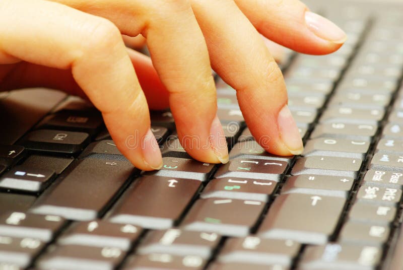 Hands typing on keyboard stock photo. Image of typeset - 11050400