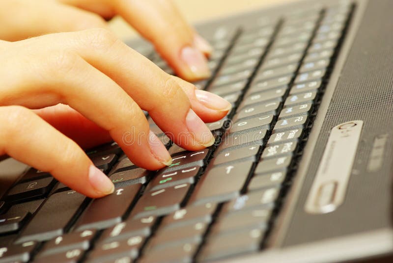 Hands typing on keyboard stock image. Image of typeset - 11587387