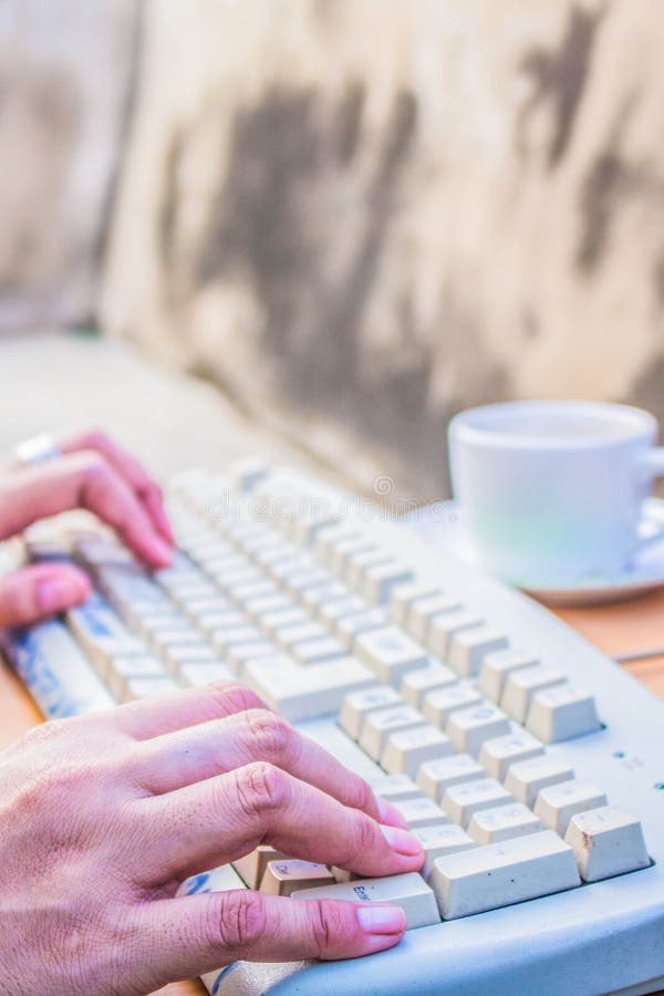 Hands of typing stock photo. Image of office, caucasian - 47031248