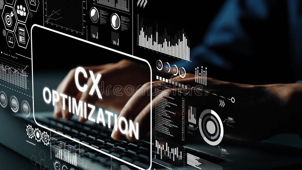 Hands Typing on Keyboard with Abstract Analytics Graphics Emphasizing ...