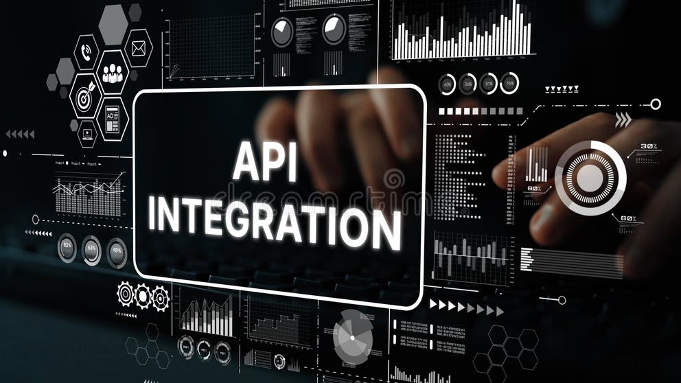 Hands Typing on Keyboard for API Integration with Data Visualization ...