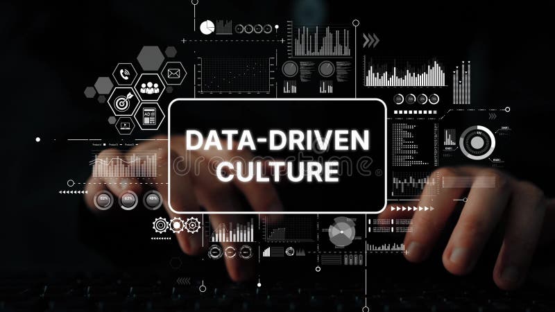 Hands Typing on Keyboard with Data-Driven Culture Graphics and ...