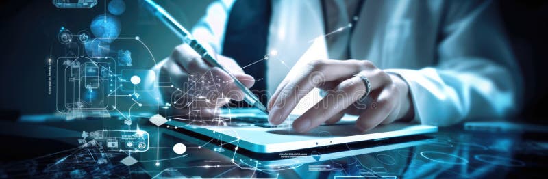 Hands Typing on Keyboard. Programming Online Database. Data Processing ...