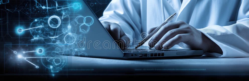 Hands Typing on Keyboard. Programming Online Database. Data Processing Center Concept. Stock ...