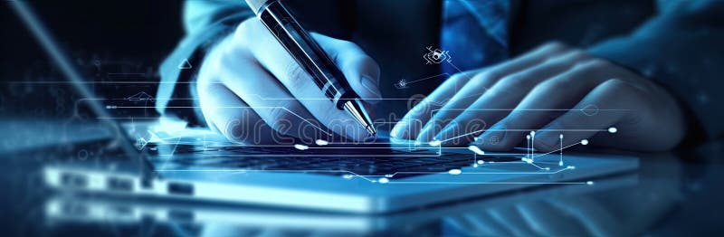 Hands Typing On Keyboard Programming Online Database Data Processing Center Concept Stock