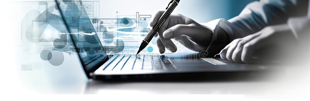 Hands Typing on Keyboard. Programming Online Database. Data Processing ...