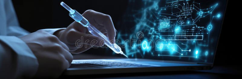 Hands Typing On Keyboard Programming Online Database Data Processing