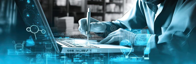 Hands Typing On Keyboard Programming Online Database Data Processing Center Concept Stock