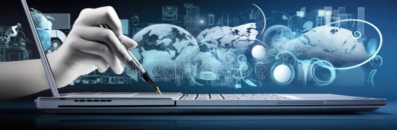 Hands Typing On Keyboard Programming Online Database Data Processing Center Concept Stock