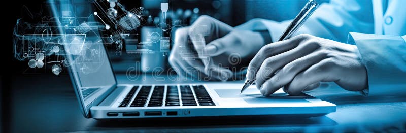 Hands Typing on Keyboard. Programming Online Database. Data Processing ...