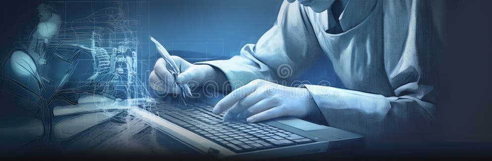 Hands Typing on Keyboard. Programming Online Database. Data Processing ...