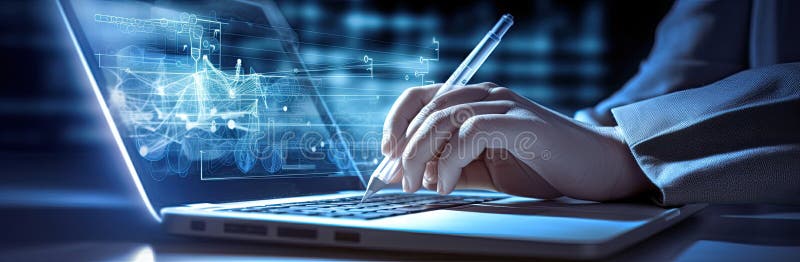 Hands Typing On Keyboard Programming Online Database Data Processing Center Concept Stock