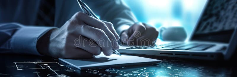 Hands Typing on Keyboard. Programming Online Database. Data Processing Center Concept. Stock ...