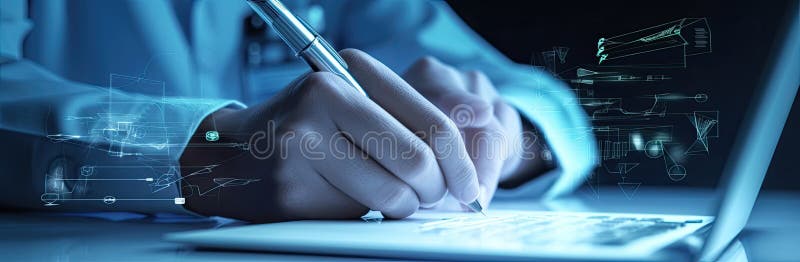 Hands Typing on Keyboard. Programming Online Database. Data Processing ...