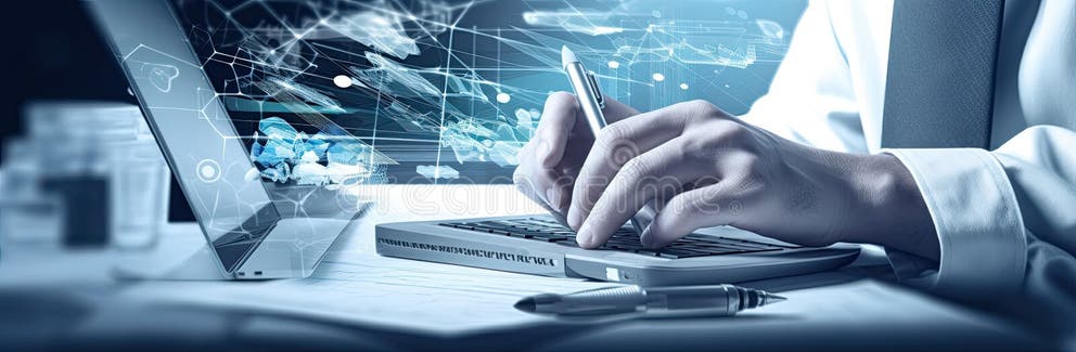 Hands Typing on Keyboard. Programming Online Database. Data Processing ...