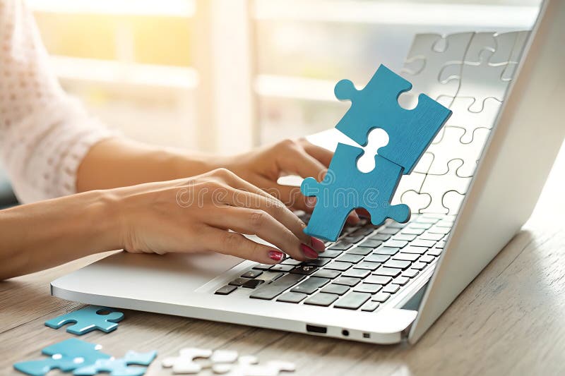 Laptop Computer Puzzle Pieces Stock Illustrations – 502 Laptop Computer ...