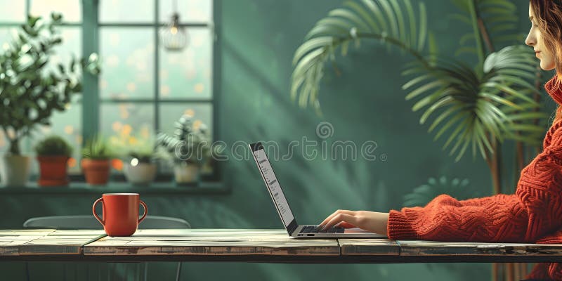 Focused Work: Hands Typing on Laptop in Office Setting Stock ...