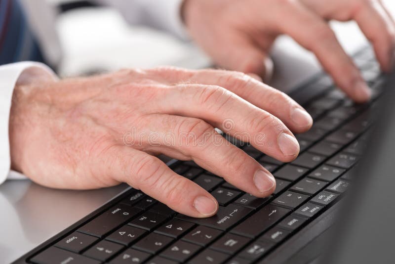 Hands Typing on Laptop Computer Stock Image - Image of internet, hands ...
