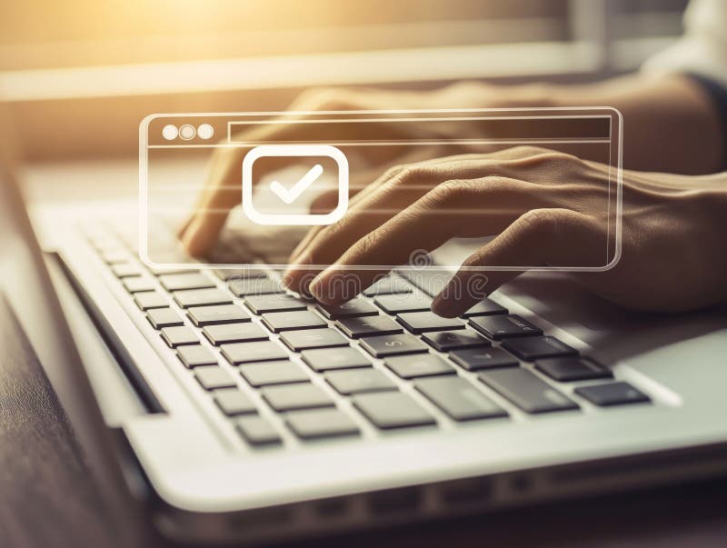 Successful Task Completion Concept Stock Image - Image of keyboard ...