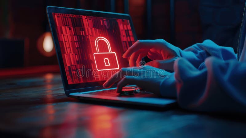 The Hacker on Laptop. AI Generated Stock Image - Image of dark ...