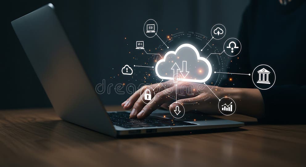 Centralized Cloud Symbol Stock Illustrations – 150 Centralized Cloud ...