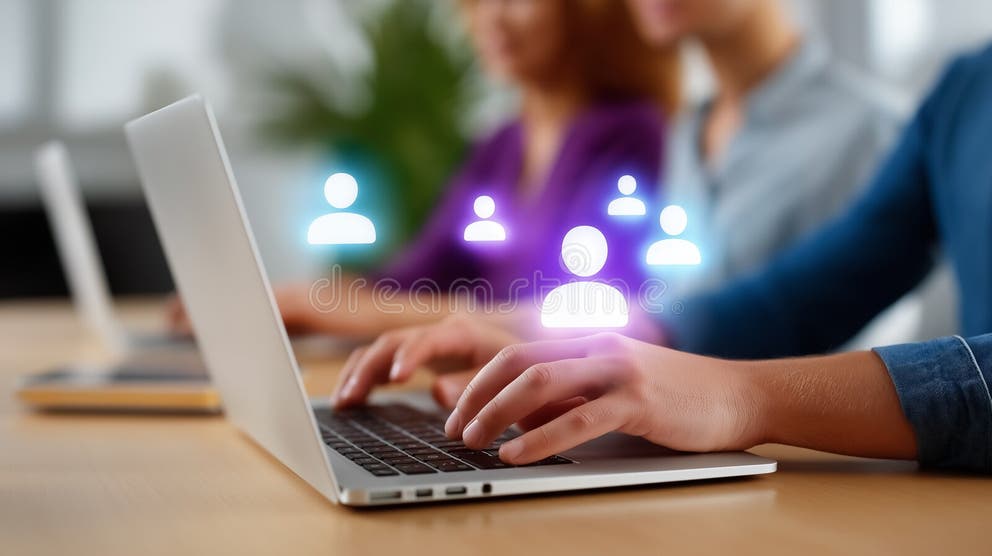 Hands Typing on Laptops As Team Members Engage in Collaborative Work ...