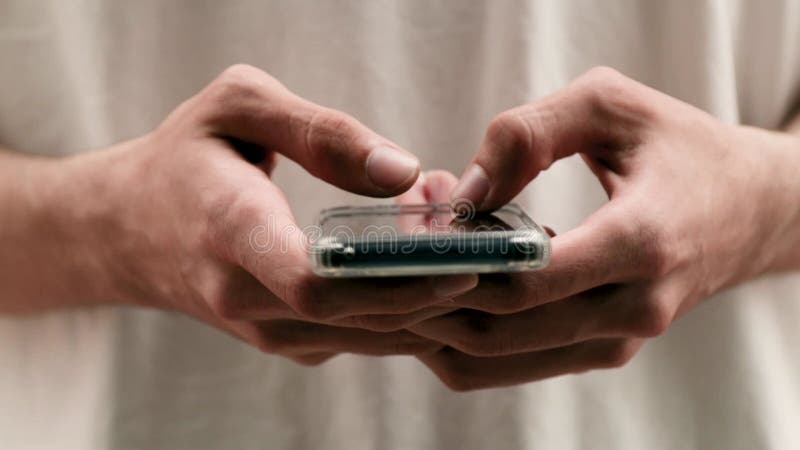 Hands Typing on Mobile Phone or Smartphone Stock Footage - Video of ...