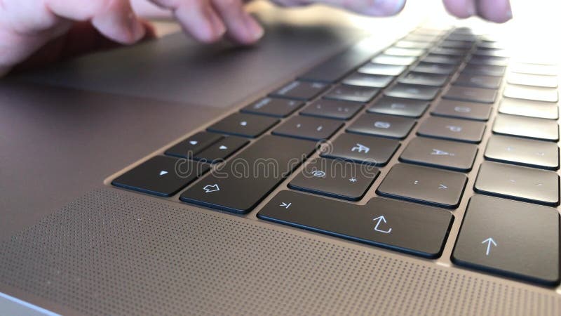 Modern Laptop with White Blank Screen Placed on Desk Against Classroom ...