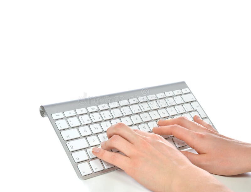Remote Wireless Computer Office Keyboard Stock Photo - Image of focus ...