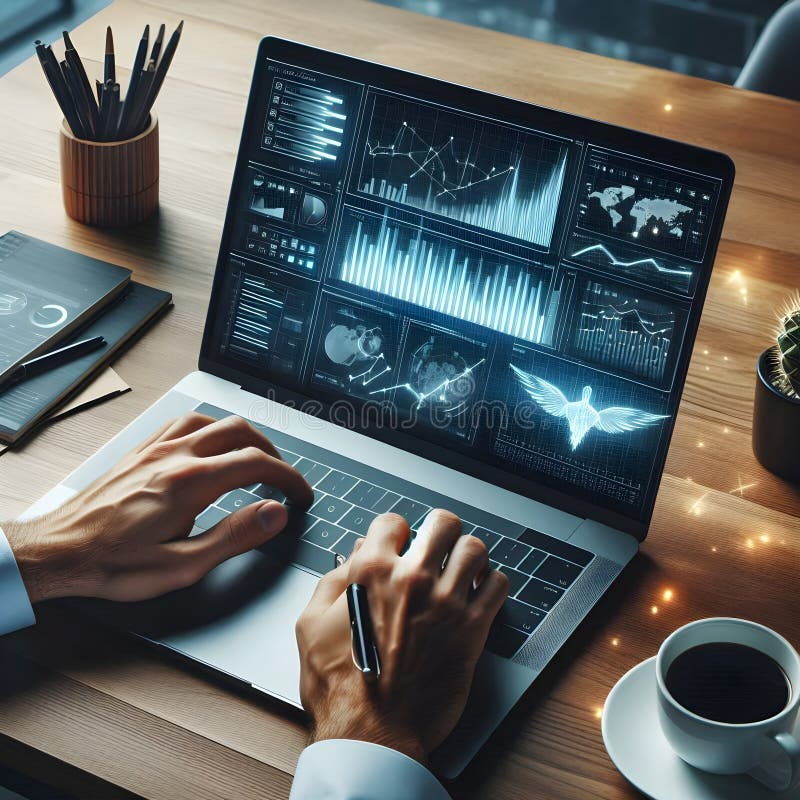Hands Typing on a Sleek Laptop Keyboard Stock Illustration ... Hands Typing on a Sleek Laptop Keyboard Stock Illustration ...