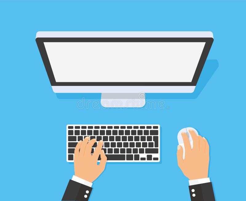 Hands Typing Text On The Computer Keyboard Stock Vector Stock Vector