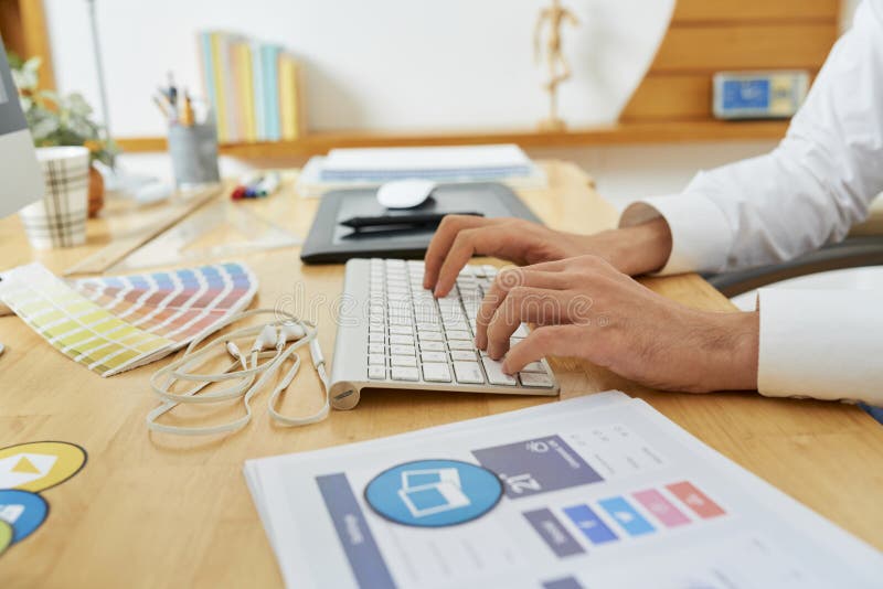 UI Designer Working on Computer Stock Image - Image of computer ...